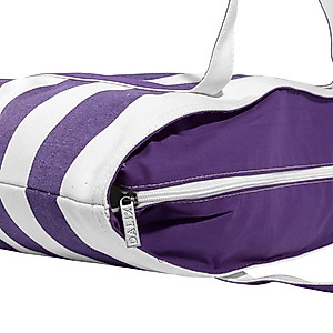 DALIX Monogrammed Beach Bag and Totes for Women Personalized Gifts Purple L