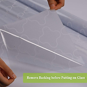 Non Adhesive Privacy Window Film, Static Cling Glass Film, Frosted Window Cling, Removable Heat Control Anti UV Decorative Door Film for Office and Home Decoration,17.5 inches by 78.7 inches