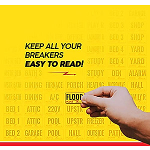 Linelax Circuit Breaker Box Labels – 129 Weatherproof Fuse Box Stickers