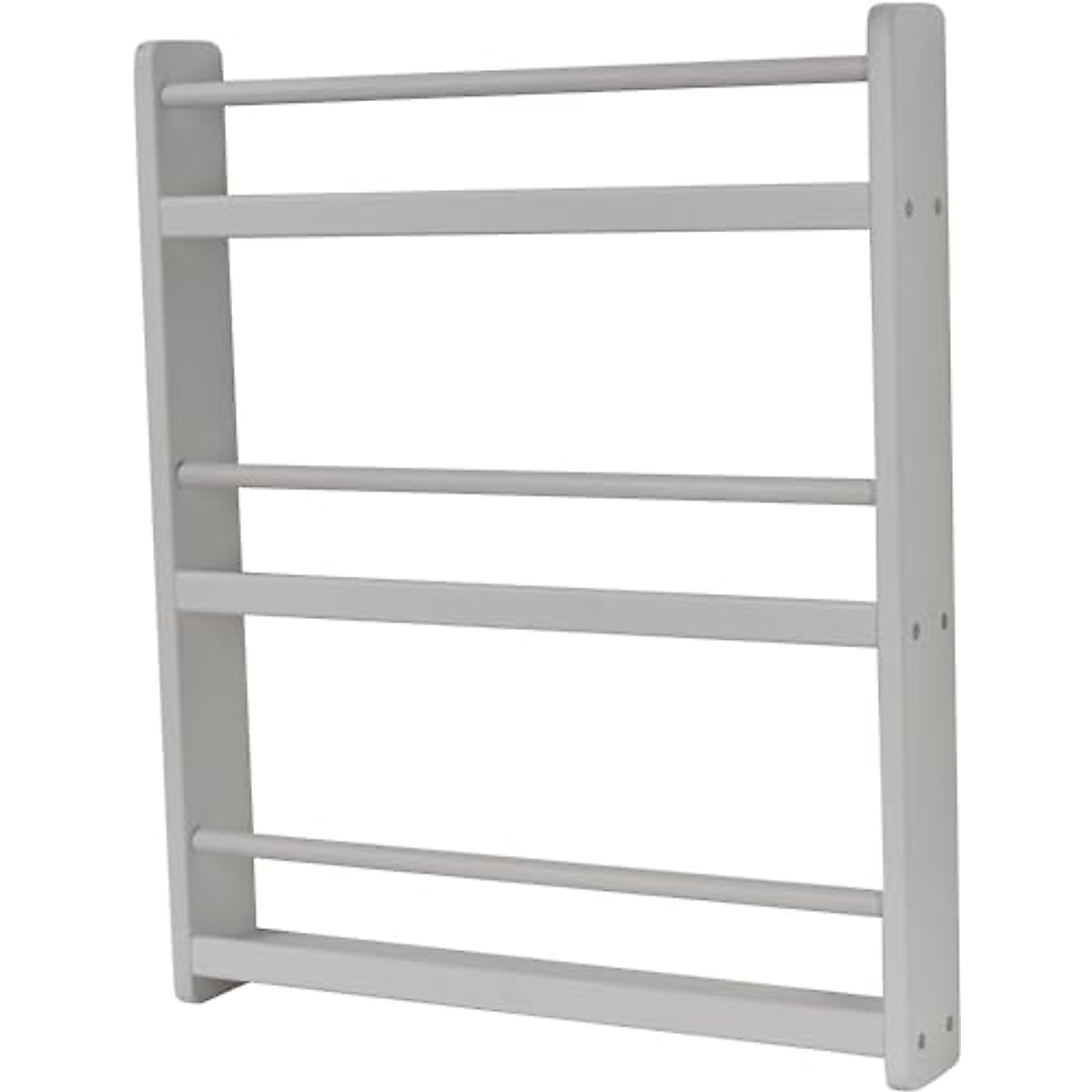 Childlike Behavior 3-Tier Wood Bookshelf Organizer for Kids - White, Wall Mount