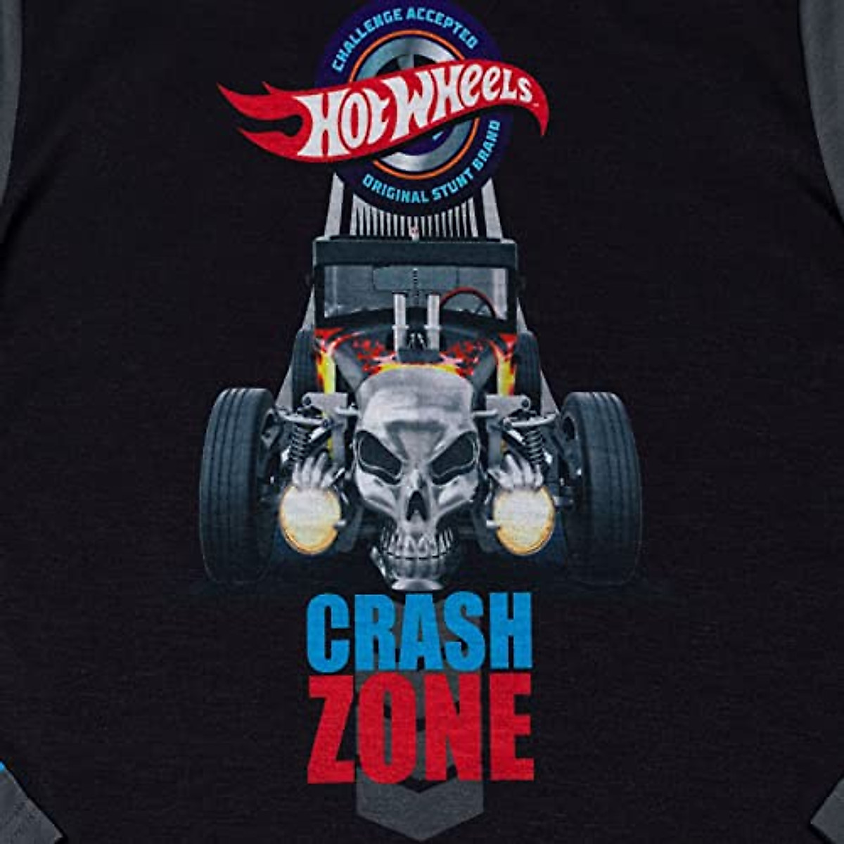 Hot Wheels Big Boys Pajama Shirt and Pants Sleep Set Black / Gray 10-12