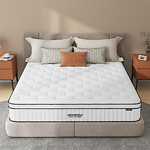 HEMERA Full Mattress, 10 Inch Hybrid Mattress in a Box, Individually Pocket Springs Bed Mattress, Full Size Mattress CertiPUR-US Certified, Pressure Relief & Supportive, Medium Firm, 75"*54"