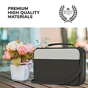 Bible Covers for Women Large Size - Bible Case Bag Fits Books Up to 7 x 10.1 x 1.9 in - | Pen Slots | Zippered Pocket | Shoulder Strap | Church Bag - Grey PU Leather Christian Gift for Girls