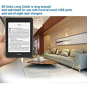 6FT Micro USB Cable Compatible with Fire 6 7 HD 8 10 Older Tablet,Samsung Galaxy Tab A,E,S2,3,4,S 7.0" 8.0" 9.6" 9.7" 10.1",SM-T280/350. USB Charger Charging Cord for Kindle Paperwhite,Oasis,E-Reader