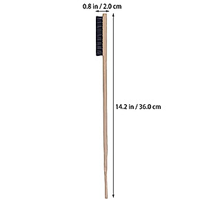 TEHAUX 3pcs Bird Cage Cleaning Brush, Wooden Long Handle Parakeet Cage Cleaner Bird Cleaning Supplies （ Random Color ）