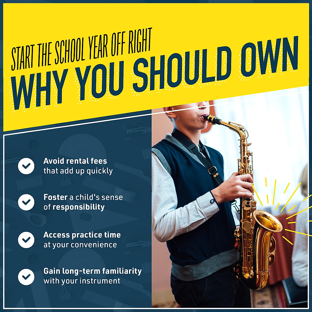 Mendini By Cecilio Eb Alto Saxophone - Case, Tuner, Mouthpiece, 10 Reeds, Pocketbook- Gold E Flat Musical Instruments