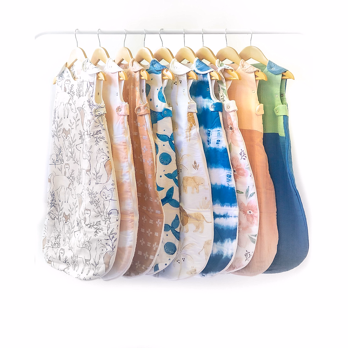 Crane Baby Wearable Blanket, Wearable Soft Cotton Baby Blanket for Boys and Girls 0-9 Months, Whale, 19”w x 30”h