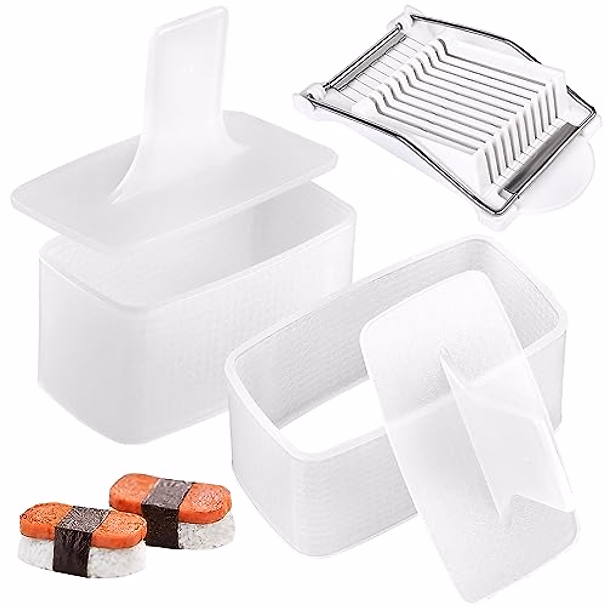 Spam Musubi Mold, Musubi Maker Press 2 Pack with Luncheon Meat Slicer ...