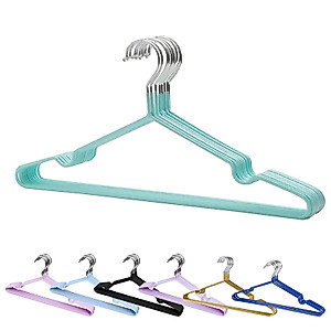 Clothes Hangers Color Stainless Steel Rubber Hangers for Clothes Poles Non-Slip Drying Racks Drying Racks Outdoor Drying Racks 10pcs Hanger Space Saver (Color : C)