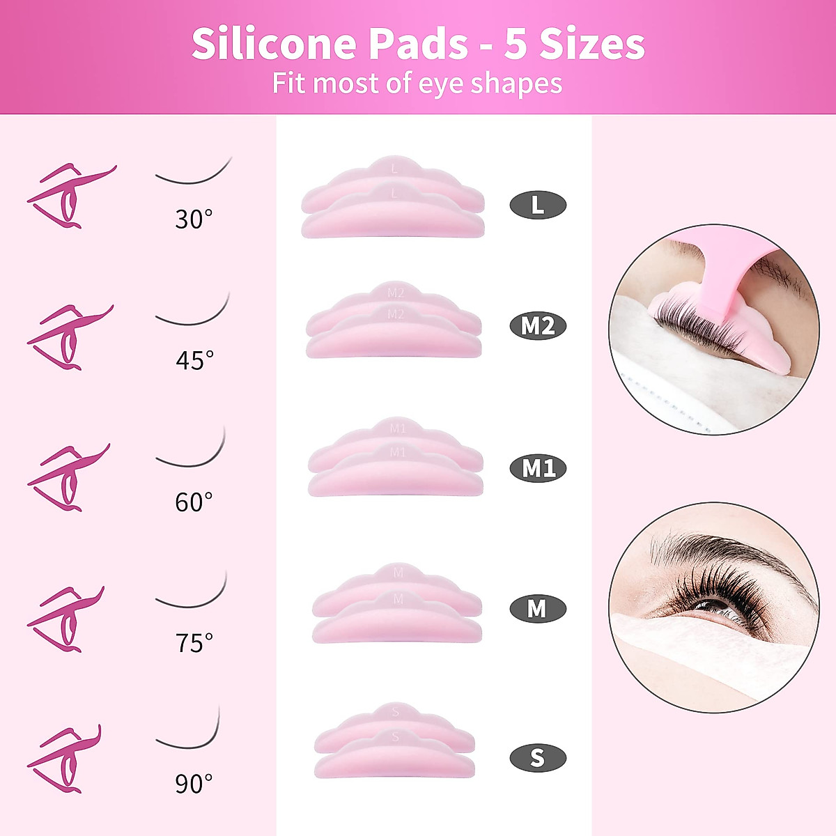 Beauty7 Upgraded Lash Lift Kit Eyelash Extension Kit Lash Perm Kit Eyelash Lifting Lash Curling Semi-Permanent Curling Perming Wave Professional Salon at Home (Lash Kit 5 Packs)