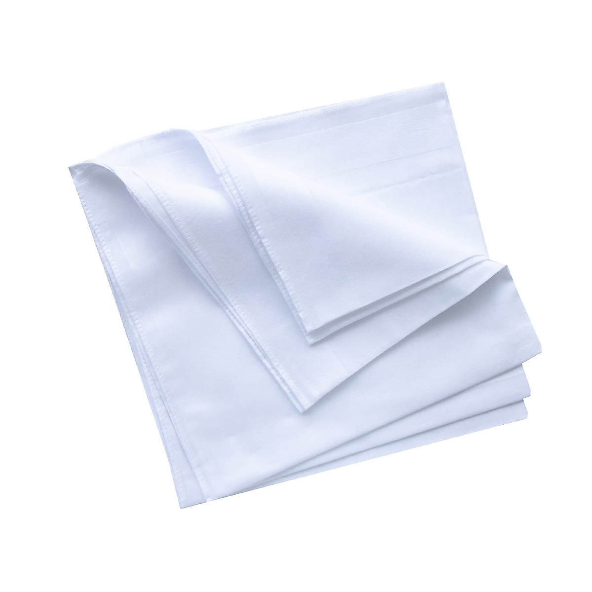 SrffbreMeOly Assorted Men's Handkerchief Plaid 100% Cotton Handkerchiefs Soft Hankies Pocket Square White 3Piecs, One Size