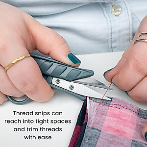 WA Portman 3 pc Fabric Scissor Set - 3 Pack Sewing Scissors for Fabric Cutting - 1 Pair Large Fabric Scissors - 1 Pair Medium Fabric Shears - 1 Pair Thread Scissors Thread Snips - Tailor Scissors