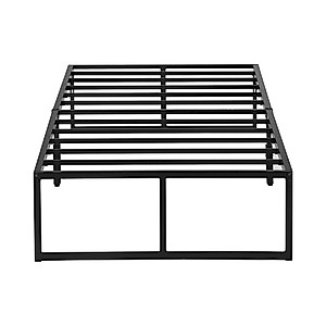D&H FURNIMMT 14" High King Size Platform Bed Frame,No Box Spring Needed,Easy Assembly,Heavy Duty,King Bed Frame with Storage Underbed,Black