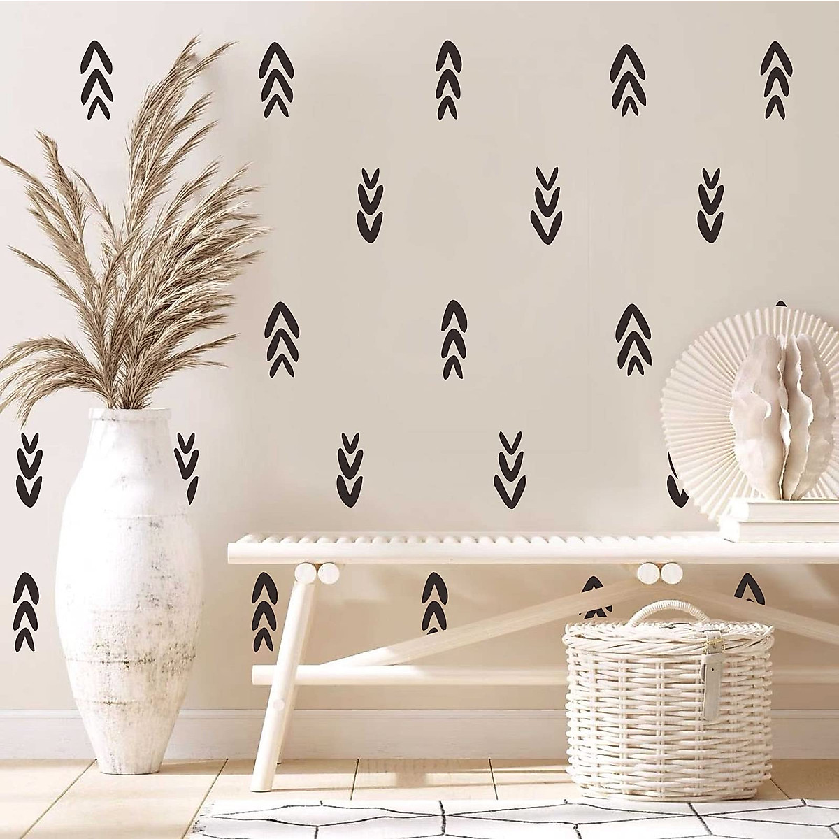Geometric Wall Decals Arrow Wall Stickers Modern Wall Decal Minimalist Stripes Wall Stickers Removable Peel and Stick Wall Decals for Nursery Bedroom Living Room