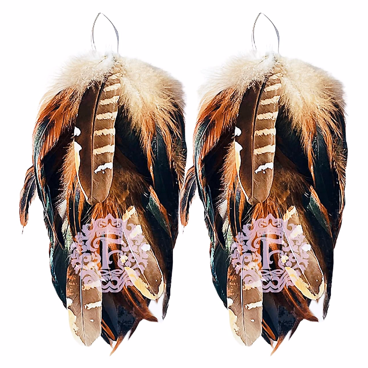 Fashmorous Dangle Earrings for Women Fashion Nature Feather Earrings for Women Fashion Feather Earrings with Leaf Shape Hook