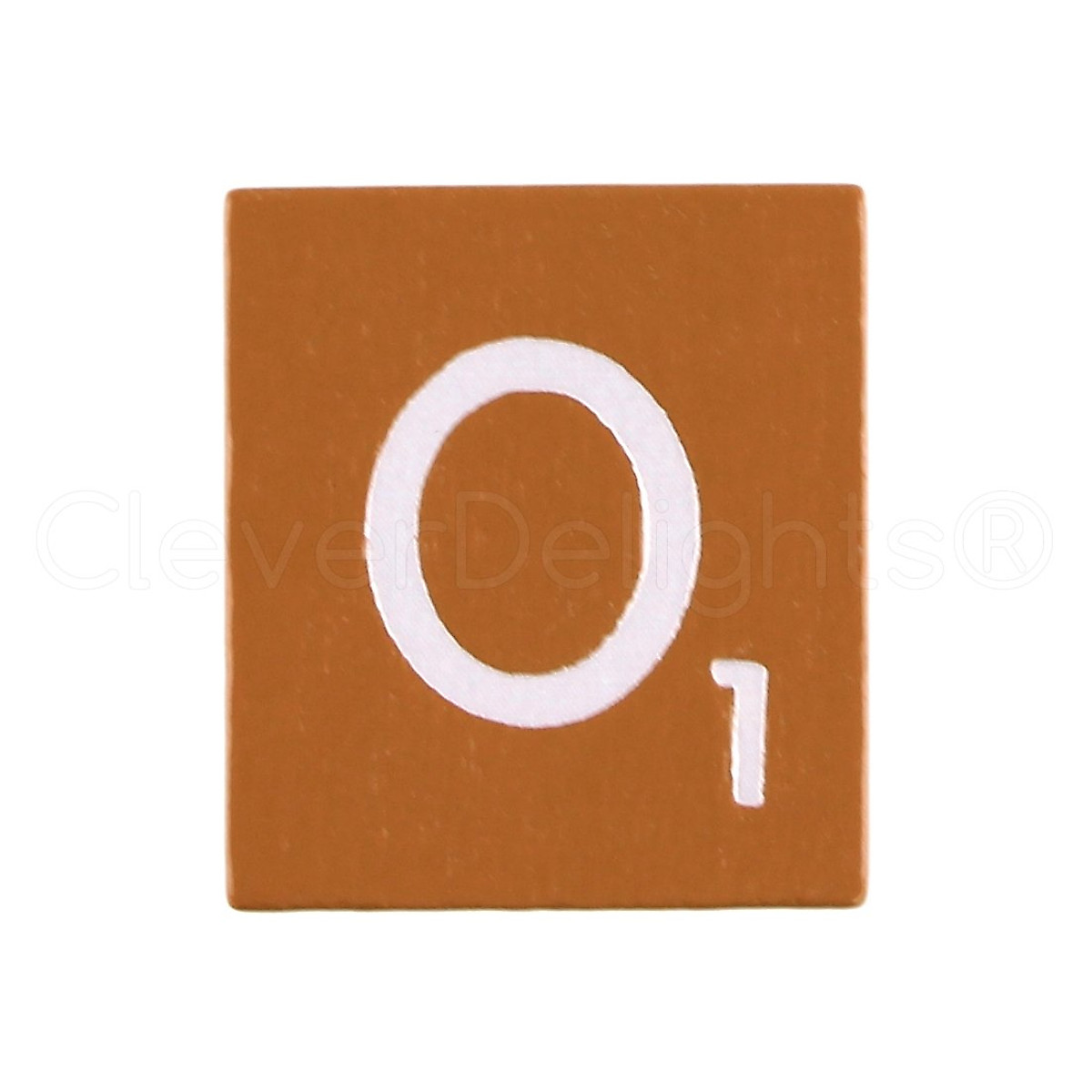 CleverDelights 100 Wood Letter Tiles - Burnt Orange Color - Complete Set - Game Replacement Pieces