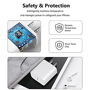 iPhone 15 14 13 USB C Fast Charge Block,USB C Wall Charger 20W PD Fast Charging Block Type C Brick Power Adapter Plug Box for iPhone 15 Pro Max/ 15 Pro /15 Plus/15 14 13 12 11 X/iPad