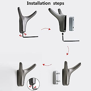 NC Towel Hooks 2 Packs Coat Hook Cow Head Wall Hooks for Heavy Duty Door Hanger Towel Robe Clothes Cabinet Closet Sponges Hook for Bathroom Bedroom Kitchen Hotel Pool Matt Satin nicke