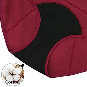 Nalwort Womens Menstrual Period Panties Cotton Leak Proof Underwear Postpartum Protective Briefs