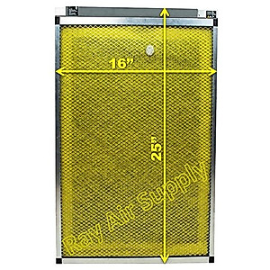 RAYAIR SUPPLY 16x25 Air Ranger Replacement Filter Pads 16X25 (3 Pack) Yellow