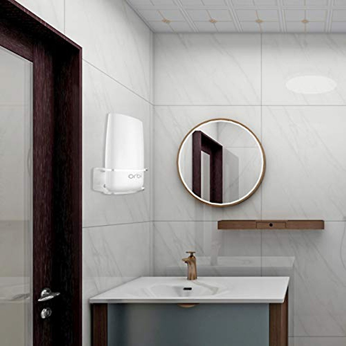 HomeMount for Netgear Orbi Wall Mount - Wall Mounting Bracket Kit Compatible with Orbi Tri-Band Router,Satellite,RBS50,LBR20,RBK50V,RBK23,RBK50,RBS20,AC2200,AC3000 (Clear 2Pack)