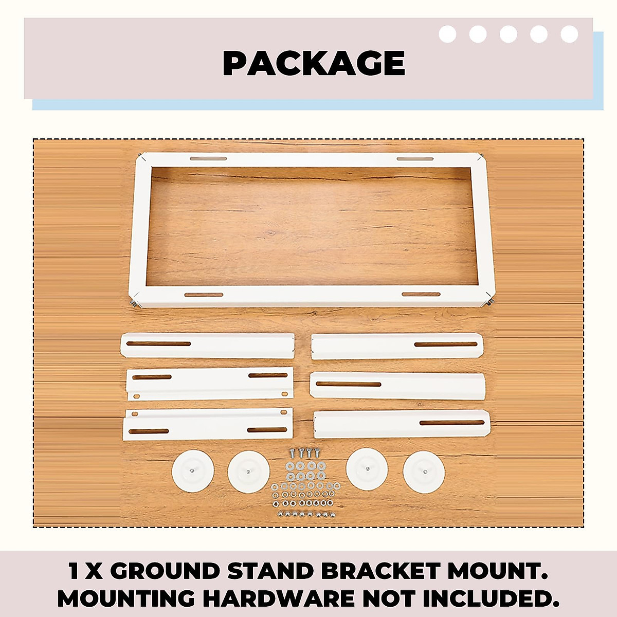 KUAFU Ground Stand Bracket Mount for Mini Split Air Conditioner Heat Pump 9,000-12,000 BTU Heavy Duty Steel Powder Coated