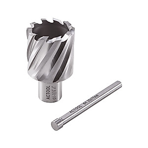ACTOOL 1-7/16" Diameter × 1" Depth of Cut HSS ANNULAR Cutter with 3/4'' Weldon Shank