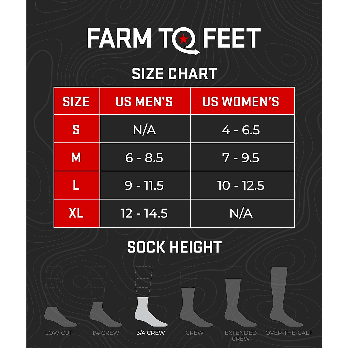 Farm to Feet Silver City Lightweight 3/4 Technical Hike Crew Merino Wool Socks (Large, Breen)