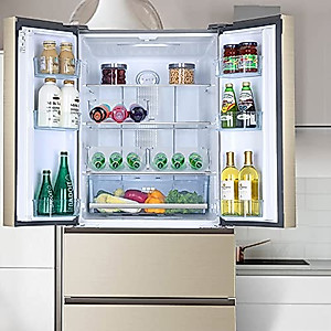 Water Bottle Organizer, Storage Holder for Kitchen Organization,Fridge, Pantry,Cabinet,Countertop,Cupboard- Plastic Cup Rack Shelf for Wine,Water,Drink- 4 Pack,Each Rack Holds 3 Containers,Clear