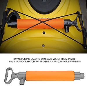 Kayak Bilge Pump, Floating Hand Water Pump Sports Paddler Manual Siphon Pump for Boat Canoe Raft Emergency Rescue Outdoor Handheld Survival Tool Kayaking Accessories