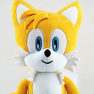 for The Hedgehog 11.8" Plush Toys, for Knuckles Shadow Tails Plush Doll Toys Gifts for Boys and Girls Cartoon Character Plush Children (Tails)