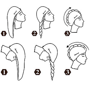 Leporem 3 Pack Microfiber Hair Towel - Extra Large (30 inch X 11 inch) Super Absorbent & Quick Dry Hair Turban for Curly, Long & Thick Hair, Anti Frizz, Hair Repair Towel Wrap for Women, Kids