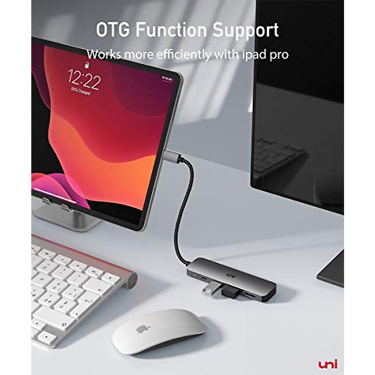 USB C to USB Hub with 100W PD, uni (Slim& Aluminum& Nylon) USB Type C to USB Adapter with Hight Speed 3*USB 3.0, USB-C Power Delivery, Thunderbolt 3 Compatible with MacBook Pro, XPS, Pixelbook