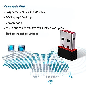 150Mbps USB WiFi Adapter, LOTEKOO Wireless Network Card Adapter WiFi Dongle for Desktop Laptop PC Windows 10 8 7 MAC OS Raspberry Pi / Pi2