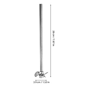 iplusmile 1 Set Three Blade Stirring Rod Stirring Bar Electric Overhead Stirring Rod Anchor Paddle Mixer Shaft Rod Stainless Steel Stirrer for Lab Industrial Mixing