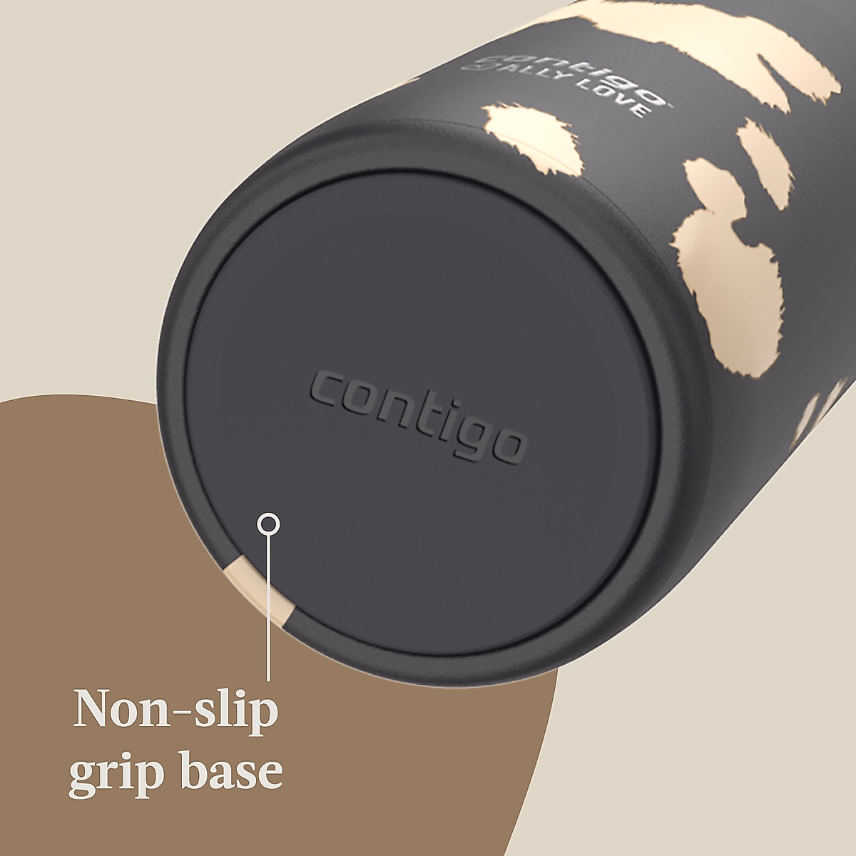 Contigo x Ally Love Steel Insulated Tumbler w/Straw, Autoclose Technology, Easy Clean Lid & Straw, Leak-proof Drinking, Keeps Drinks Cold for 20 hours, BPA Free, 24oz., Streeterville 2.0, Licorice