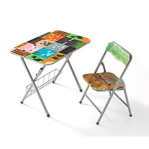 Idea Nuova Minecraft 2 Piece Table and Chair Set