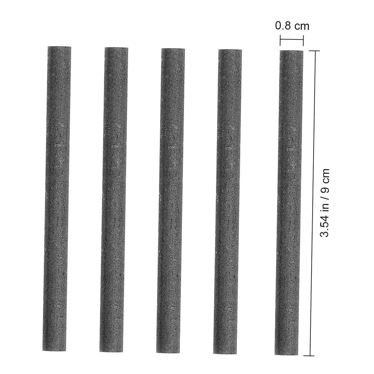 MUSISALY 10pcs Electrode Cylinder Tube Bar Electrode Tube Bar Carbon Rods Electrodes Carbon Fiber Rods Electric Graphite Crucible Carbon Fiber Tubes Rod Tube Carbon Tubes Arc Rod Black
