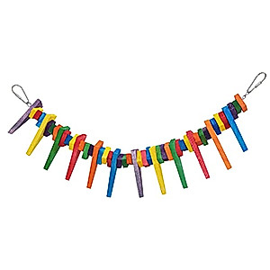 Super Bird Creations SB466 Mini Triangle Teaser Bird Toy, Medium Bird Size, 16" x 3" x 2"