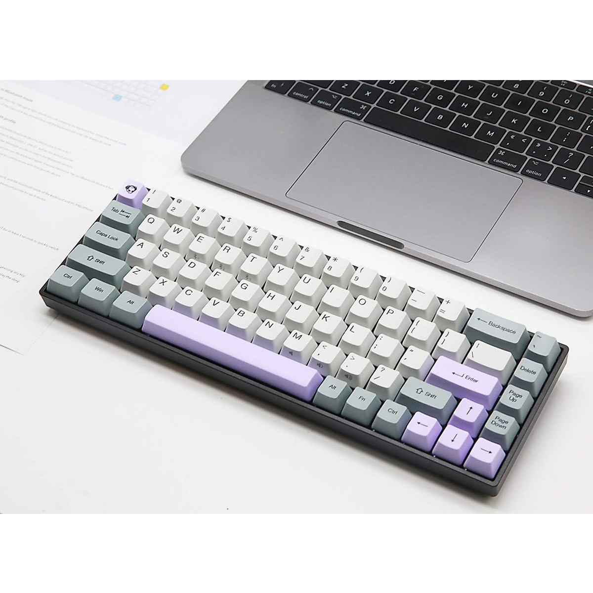Akko 3068 Mini Mechanical Gaming Keyboard Bluetooth Wired Dual Mode Cherry MX Switch PBT Keycaps (Cherry MX Red)
