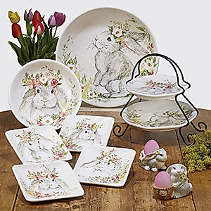 Certified International 23235 Sweet Bunny Oval Serving Platter, 17.25"x 12.5", Multicolored