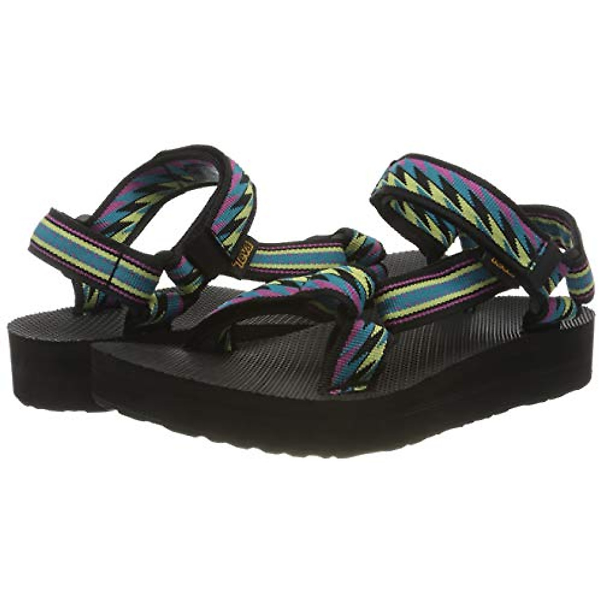 Teva Women's Ankle Strap Wedge Sandal, Bolt Retro, us:11