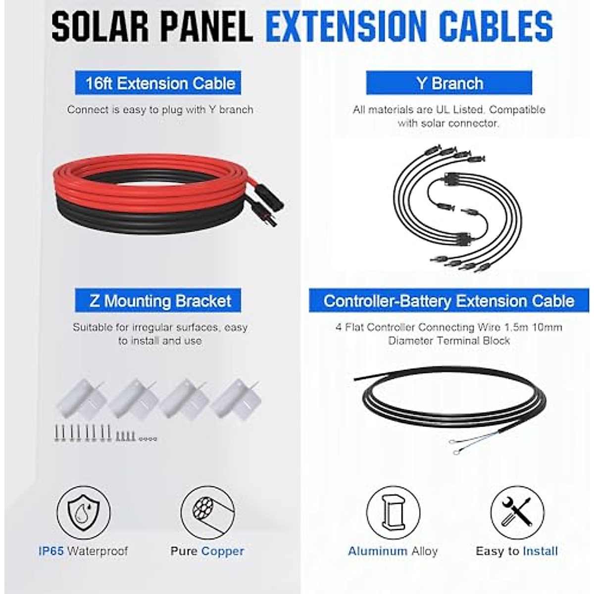 ECO-WORTHY 400 Watt 12 Volt Premium Solar Panel Kit :4pcs 100W Solar Panel+ 40A MPPT Charge Controller+ Bluetooth Module+ Mounting Z Brackets, 400W 12V Solar Power Off Grid System for Home, RV, Boat.
