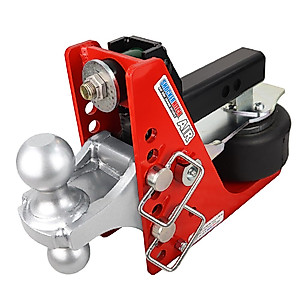 Shocker Air Hitch with Combo Ball Mount (2" & 2-5/16" Balls), Fits 2" Hitch - 12,000 lbs
