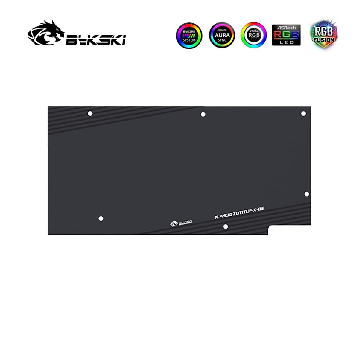 Bykski GPU Waterblock, for ASUS TUF RTX 3070 Ti 8G Gaming, GPU Water Cooler with Metal Backplate (5V 3PIN A-RGB LED)