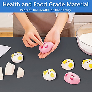 Large Silicone Mats for Kitchen Counter 0.05" Thick 46.8" Long X 23.6" Wide Gray, Heat Resistant Protector Pad Multipurpose Mat for Cooktop Table, Pets Mats, Art Painting Mats, Placemat