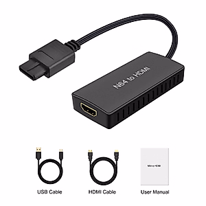 New N64 HDMI Converter Support 16:9/4:3 Conversion,N64 to HDMI Converter Compatible with Nintendo 64/ Game Cube/ SNES