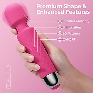 Rechargeable Personal Massager -Adult Toys Wand Massager-Rose Pink Sex Toy Vibrators -G-Spot Vibrator Clit- Quiet Small Vibrator for Women & Men - Sex Toys for Women (Pink)