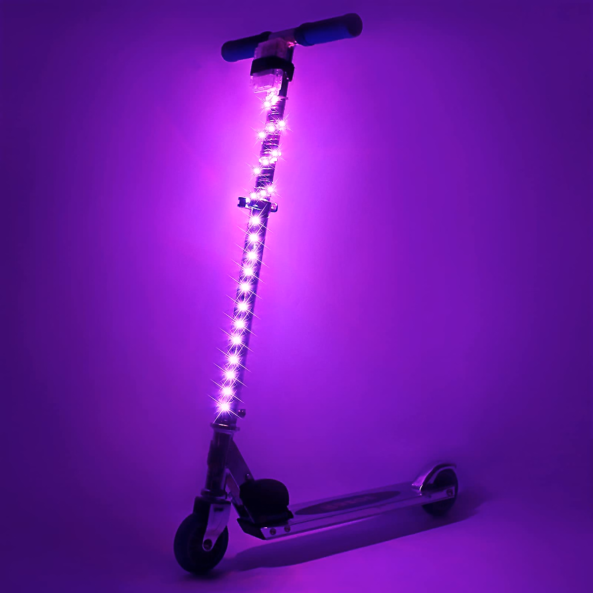 Waybelive LED Scooter Stem Light, Remote Control Scooter Light, 16 Color Change by Yourself, 2x1 Ft, Waterproof, Shockproof, Super Bright to Display at Night. Good Gift for Kids