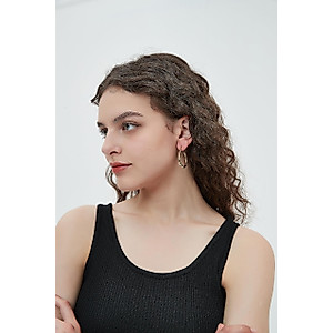 Oval Hoop Earrings For Women 18K Gold Plated Hypoallergenic Lightweight Hoop For Women and Girls (GOLD)